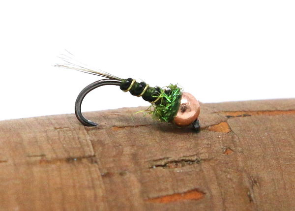 N0029 - Perdigon - Green with Collar – Bozeman FlyWorks